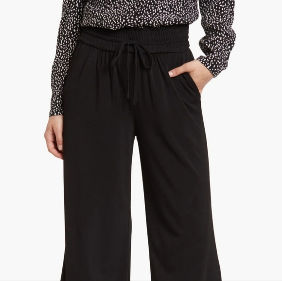 1. State | Pants & Jumpsuits | State Black Smocked Waist Draw String ...